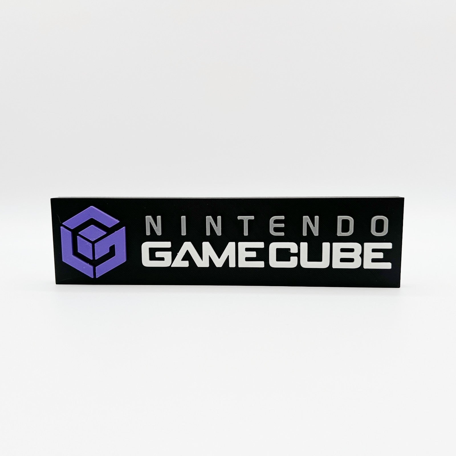 Nintendo Gamecube Logo Display Sign 3D Printed Free Standing Collectib ...